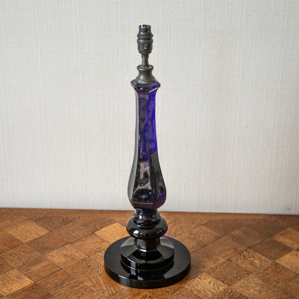 Pair of Dark Blue Baluster Lamps – McWhirter Antiques
